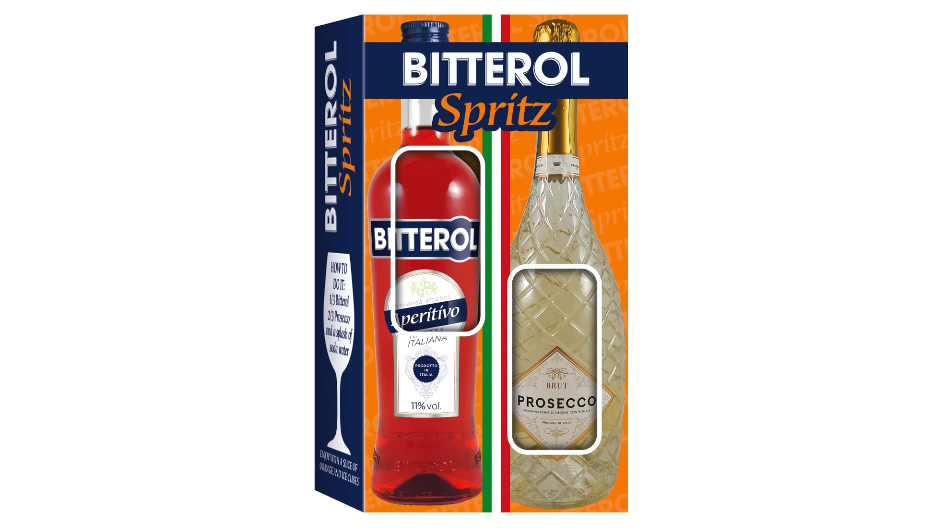 Aperitiv Bitterol + Prosecco Brut - dárkové balení levně | Kupi.cz