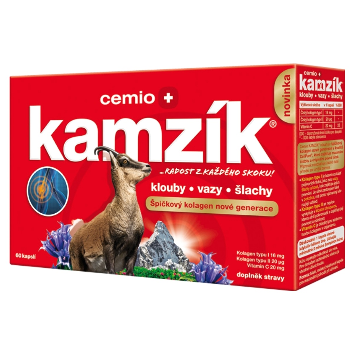 Doplněk stravy na vazy, klouby a šlachy Kamzík Cemio, Cemio Switzerland ...