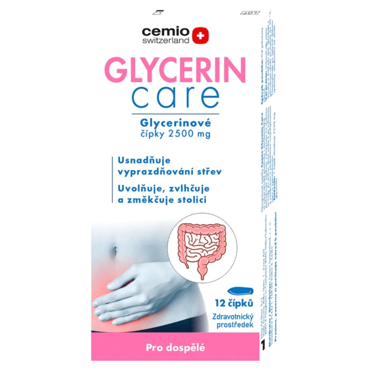 Čípky proti zácpě Glycerin Care Cemio, Cemio Switzerland levně | Kupi.cz
