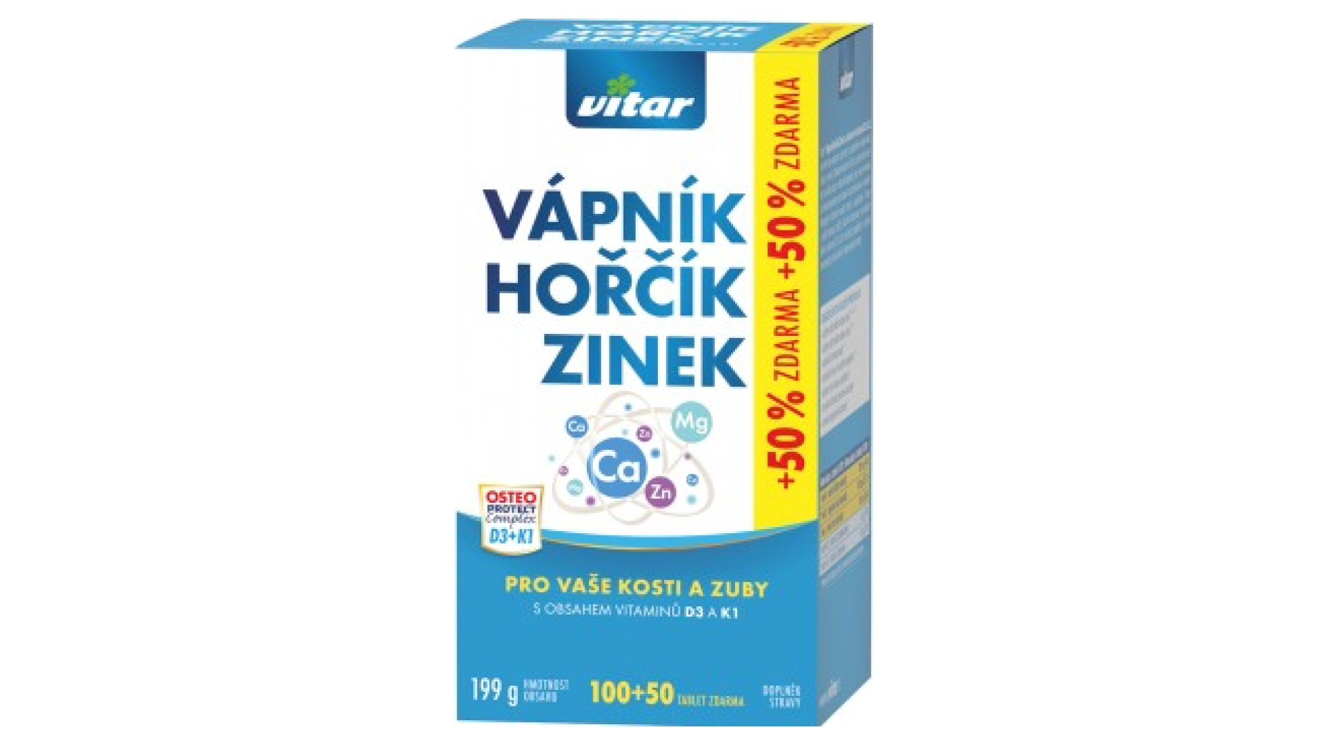 Doplněk stravy Vápník-Hořčík-Zinek Vitar levně | Kupi.cz