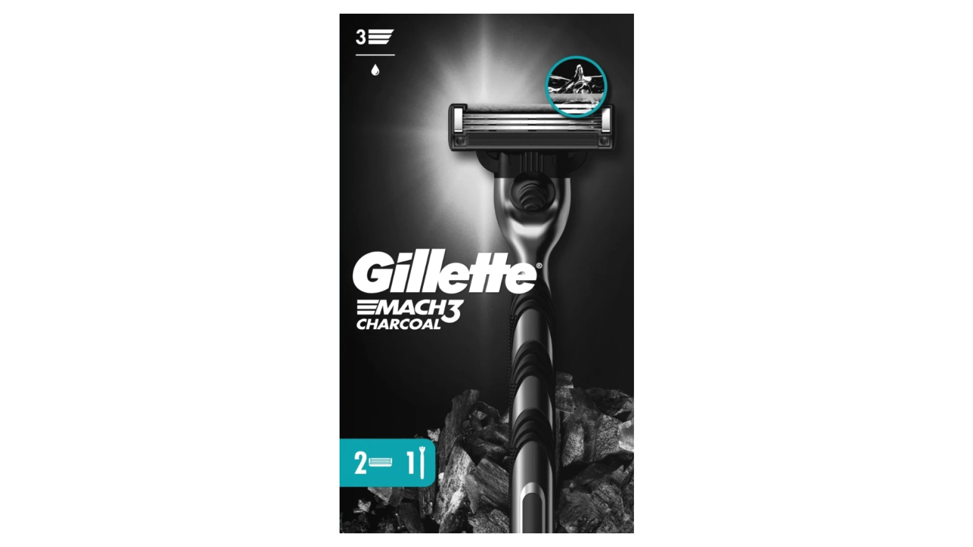 Holicí strojek pánský Gillette Mach 3 Charcoal levně | Kupi.cz