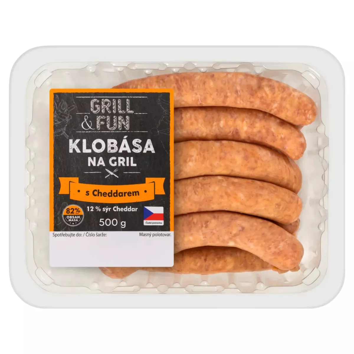 Klobása na gril s cheddarem Grill&Fun, Grill & Fun v akci levně | Kupi.cz