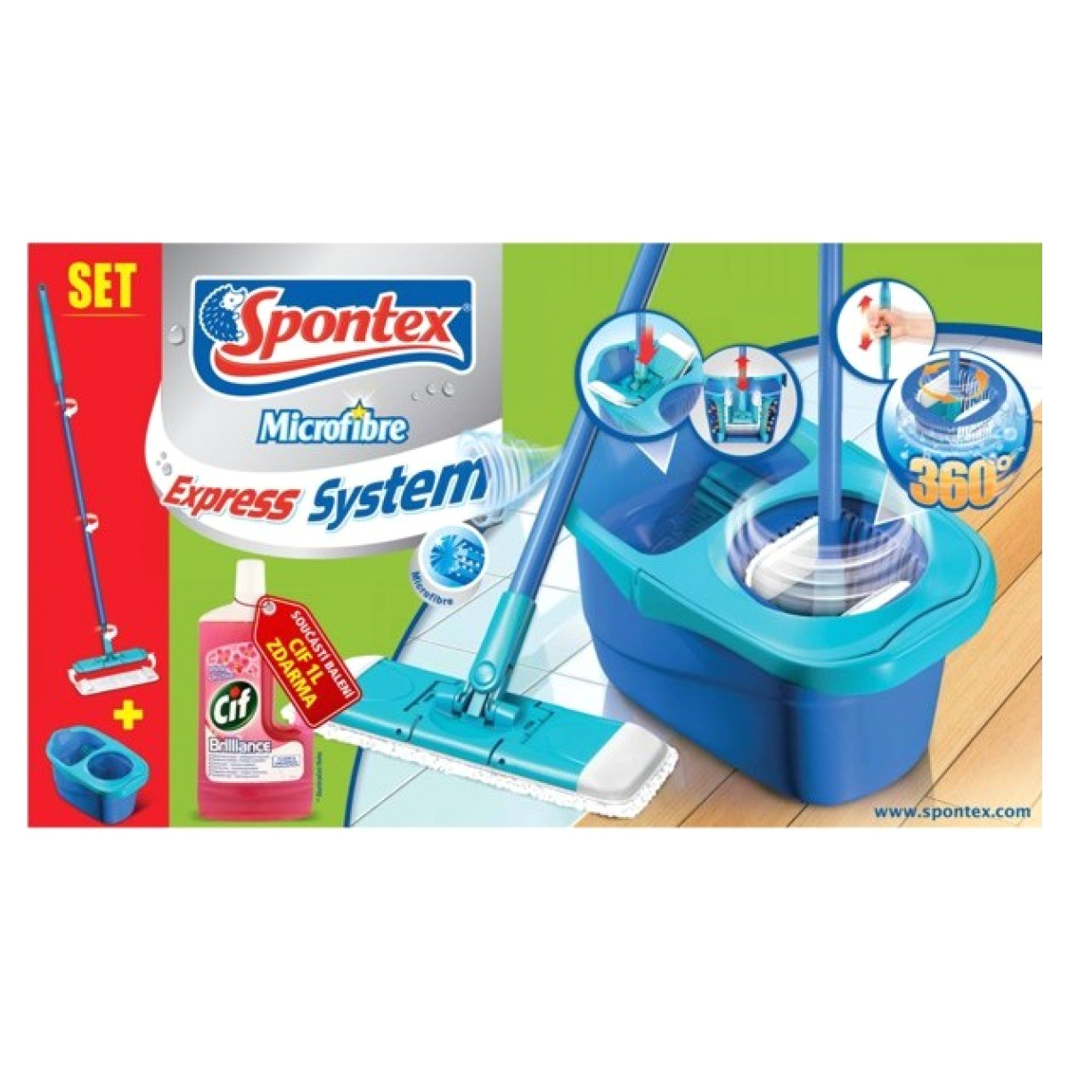 Mop set Express system Spontex levně | Kupi.cz