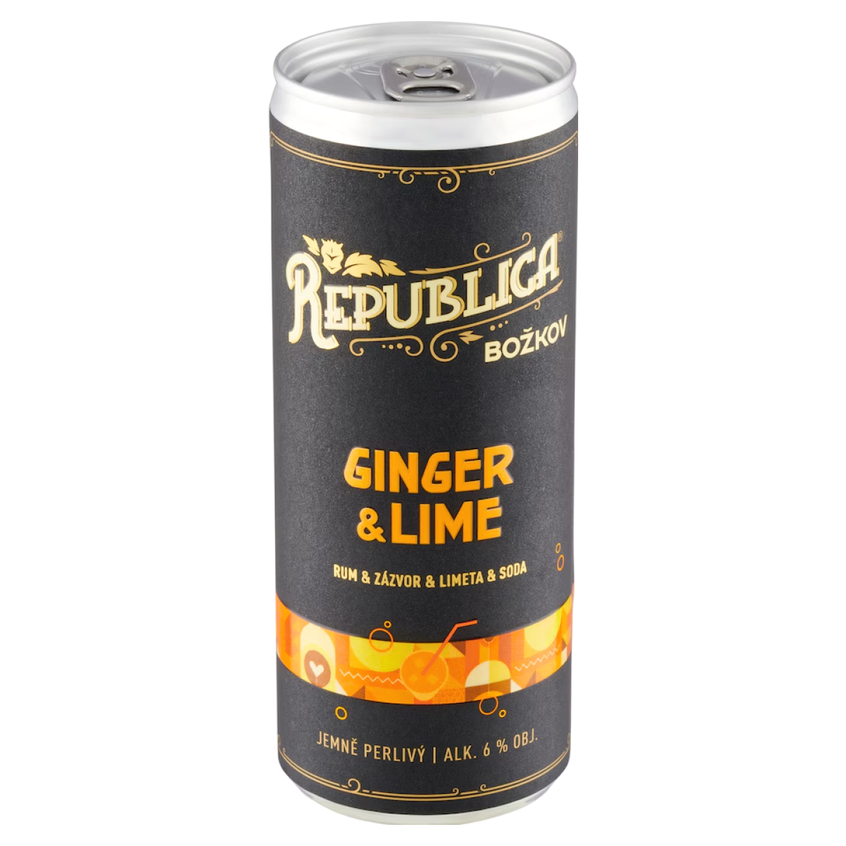 Nápoj míchaný Ginger & Lime Republica Božkov levně | Kupi.cz