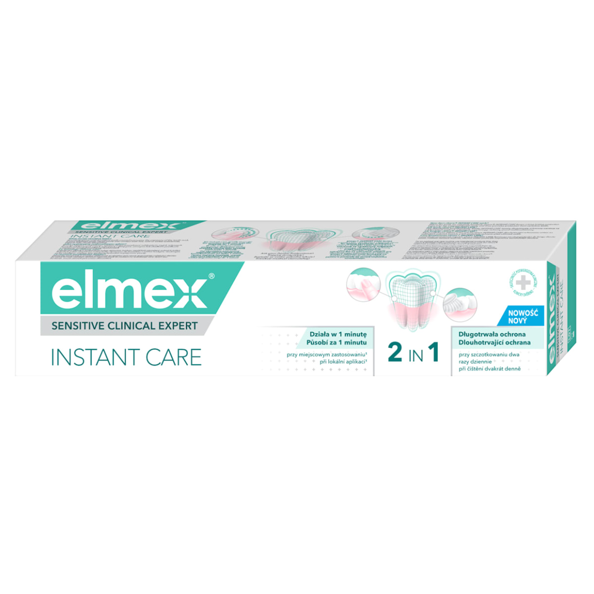 Pasta na zuby Sensitive Clinical Expert Instant Care 2v1 Elmex levně ...