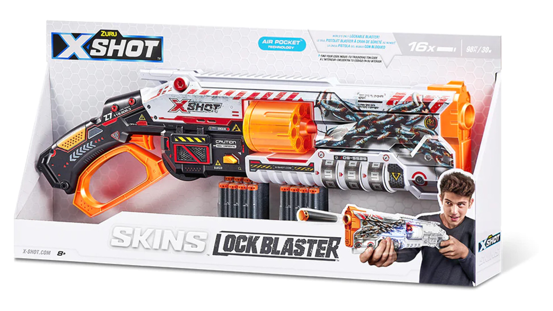 Pistole Skins Lock Blaster X-Shot Zuru v akci levně | Kupi.cz