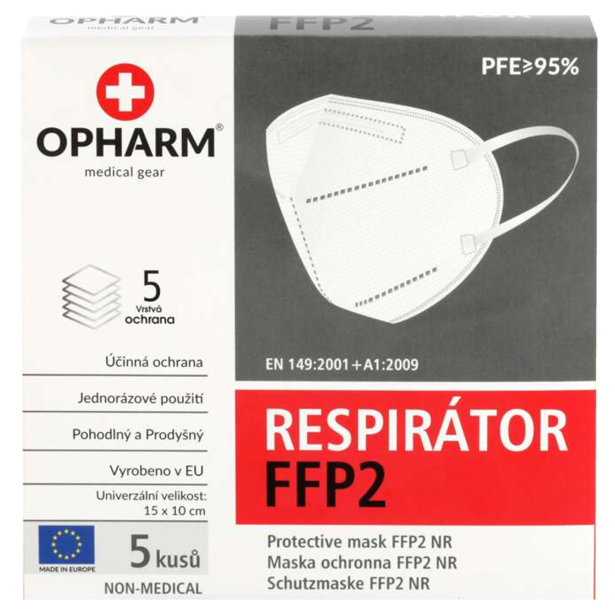Respirátor FFP2 Opharm levně | Kupi.cz