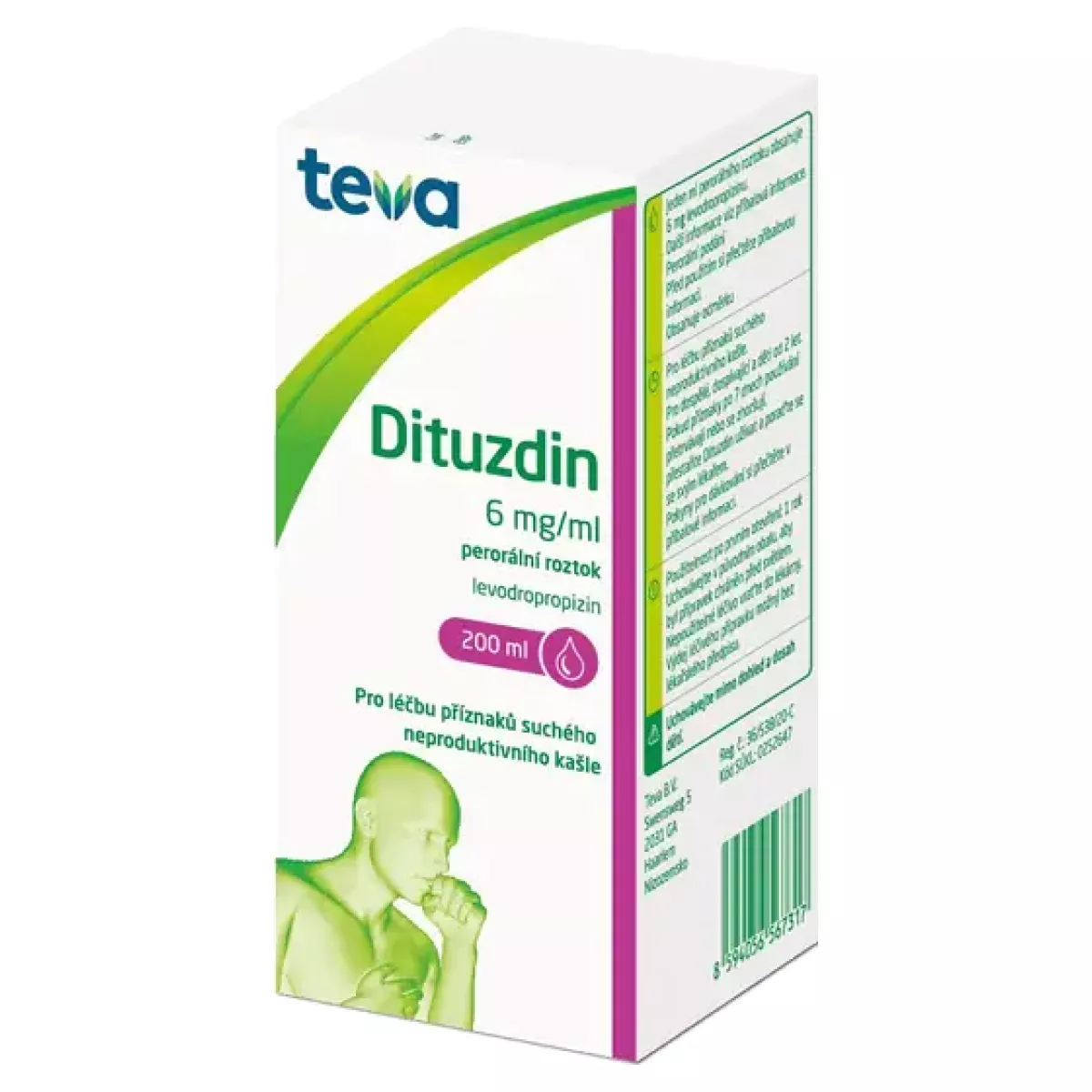 Roztok na suchý kašel Dituzdin, Teva Pharmaceuticals v akci levně | Kupi.cz