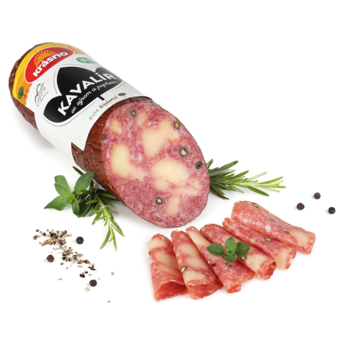 Salám Kavalír se sýrem a pepřem Krásno levně | Kupi.cz
