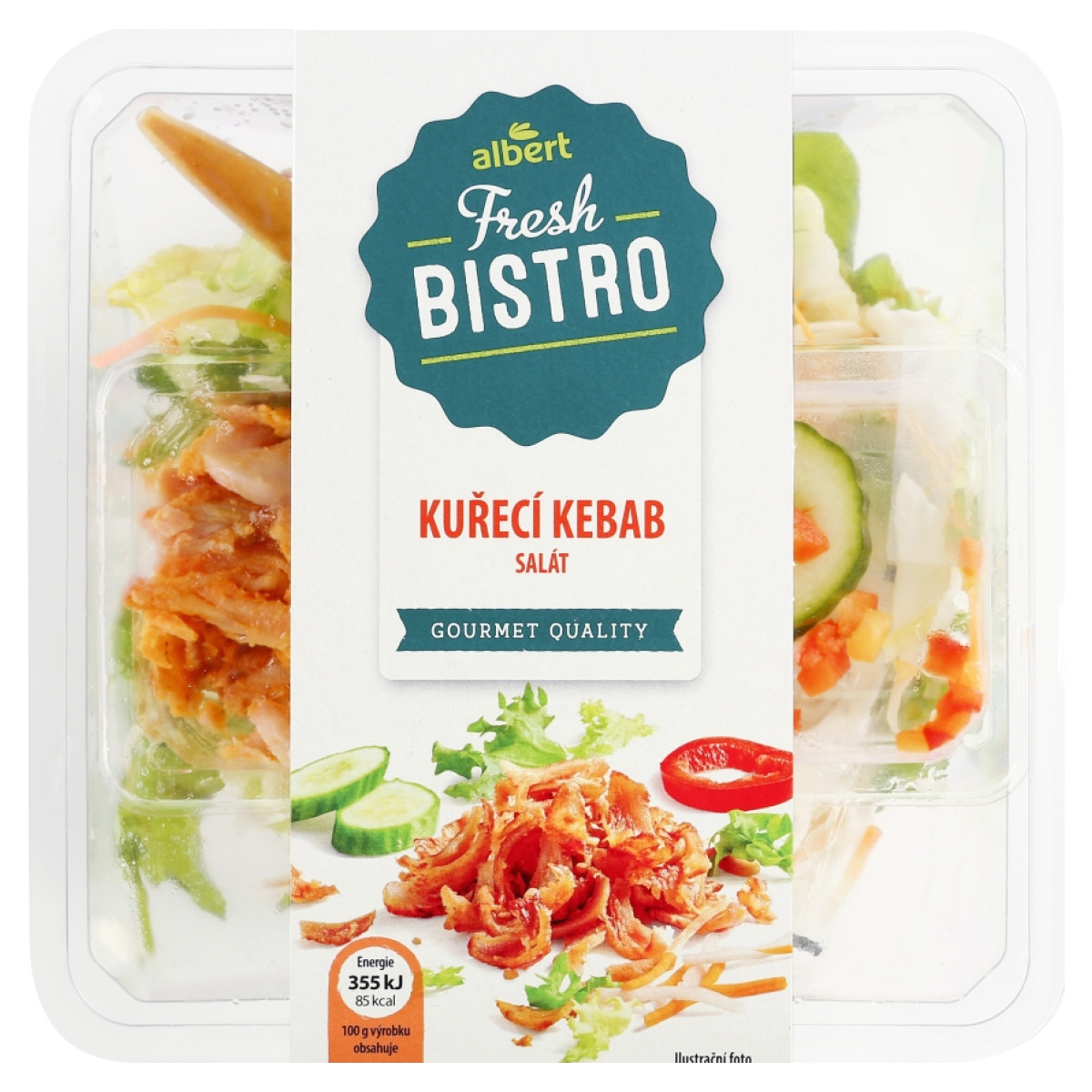 Salát kuřecí kebab Albert Fresh Bistro levně | Kupi.cz
