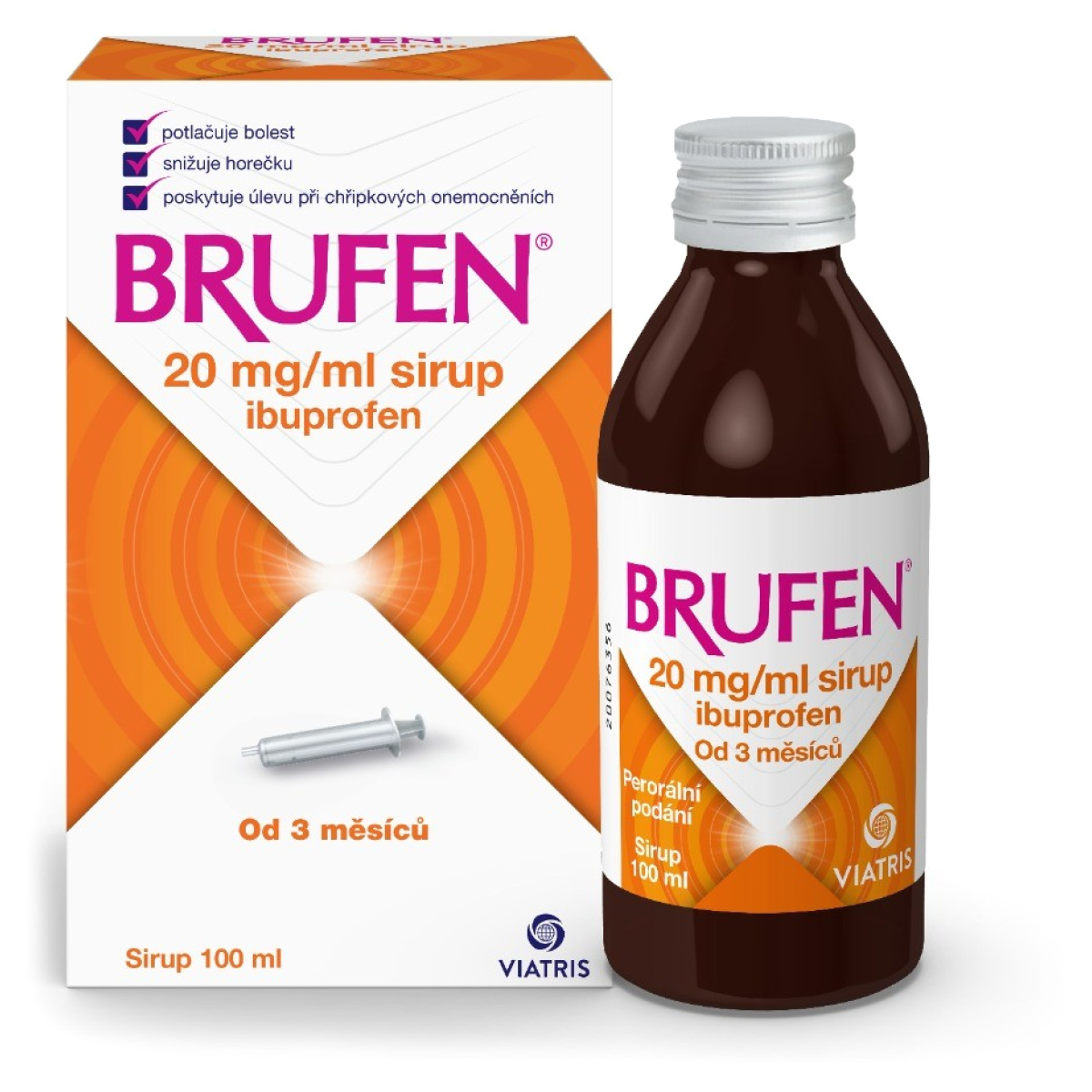 Sirup proti horečce Brufen Viatris levně | Kupi.cz