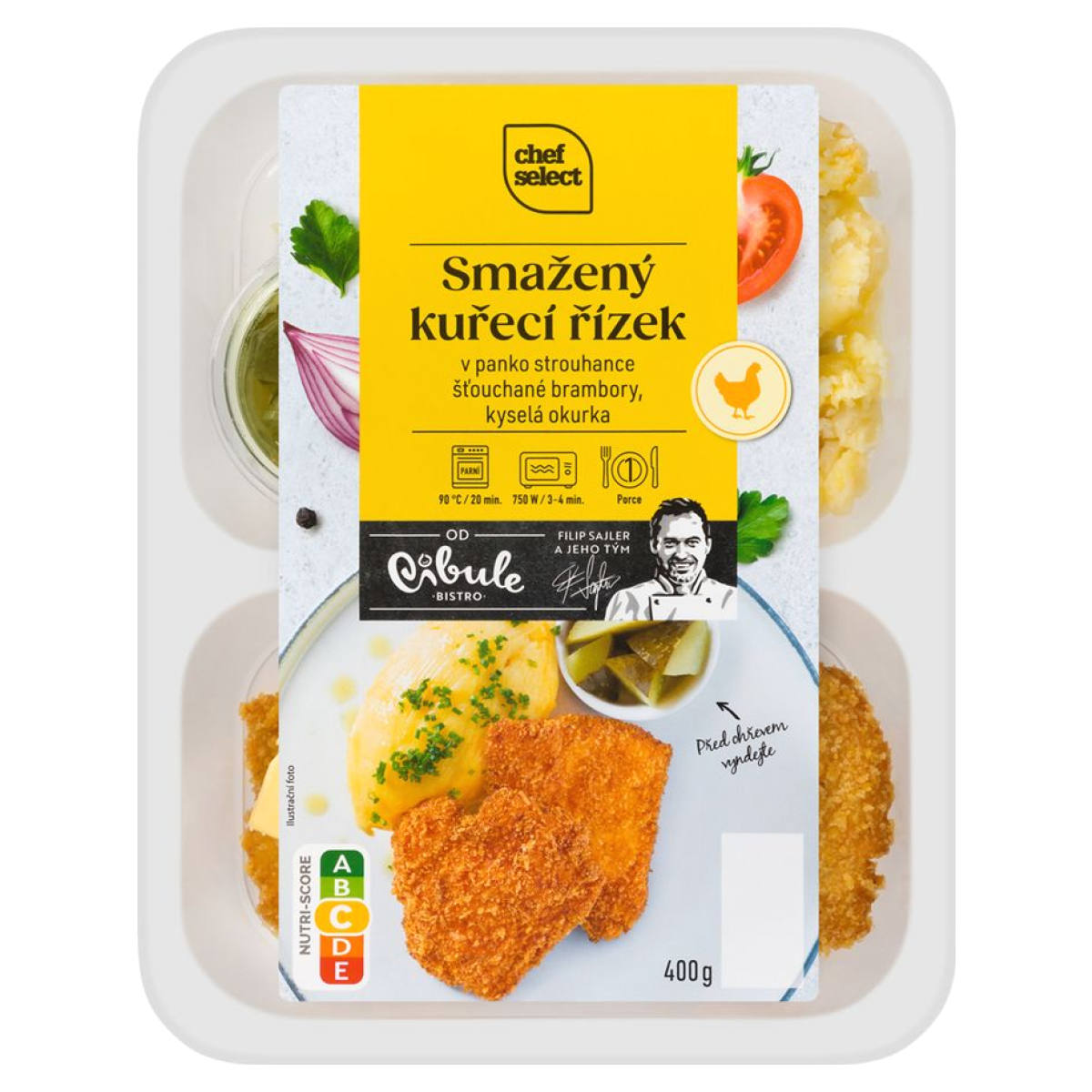 Smažený kuřecí řízek s brambory Chef Select levně | Kupi.cz