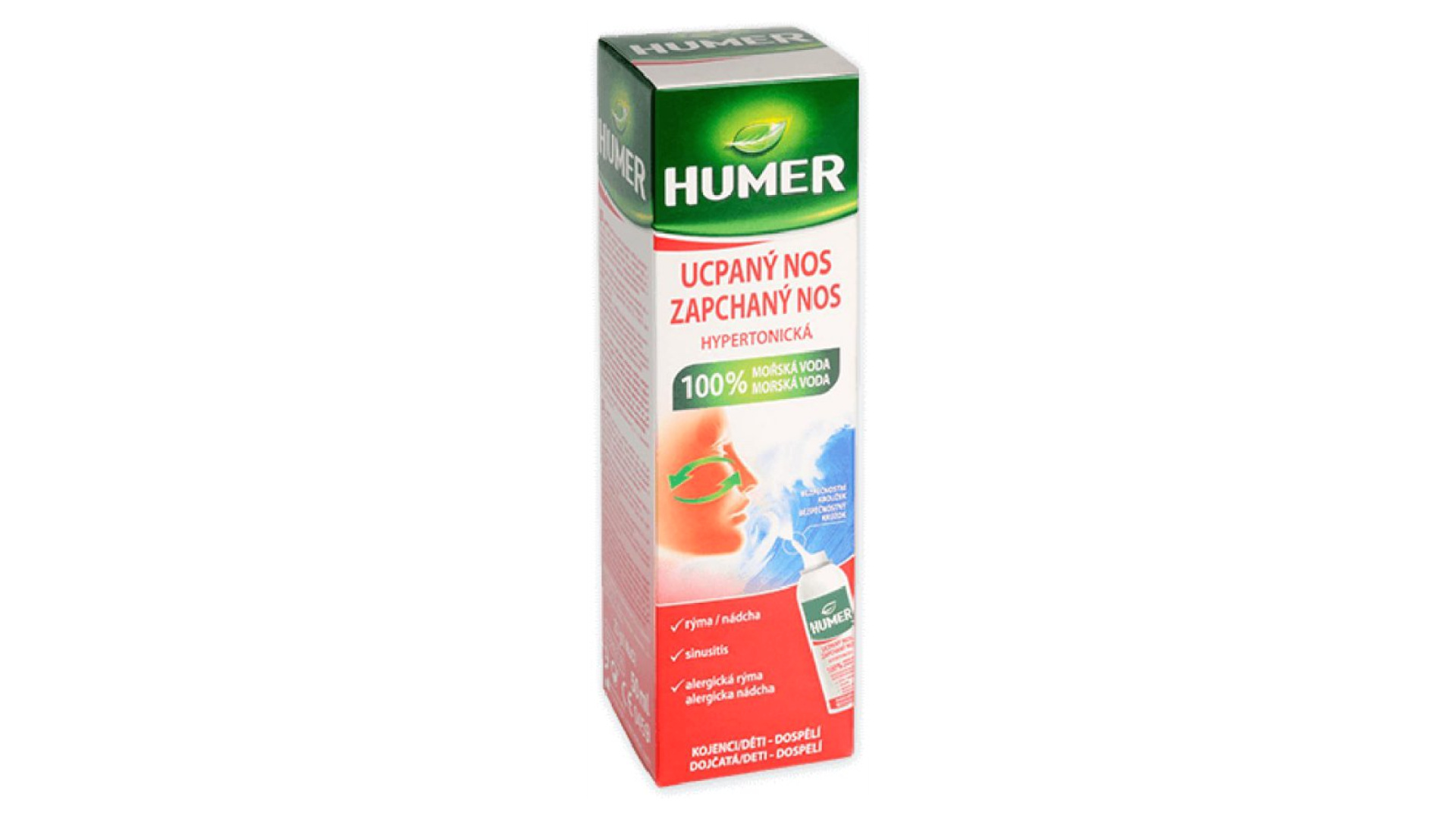 Sprej nosní Mořská voda hypertonická Humer levně | Kupi.cz