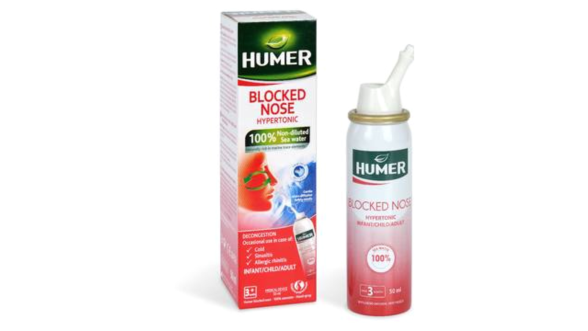 Sprej nosní hypertonický na velmi ucpaný nos Humer levně | Kupi.cz