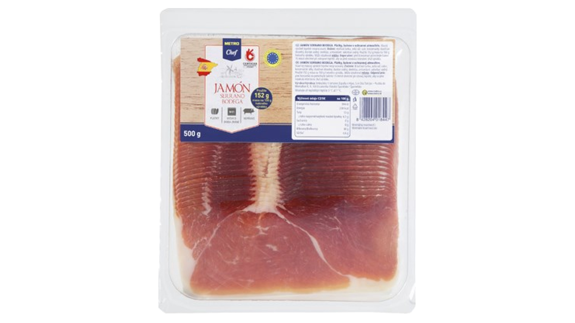 Šunka Jamón Serrano Bodega Metro Chef levně | Kupi.cz