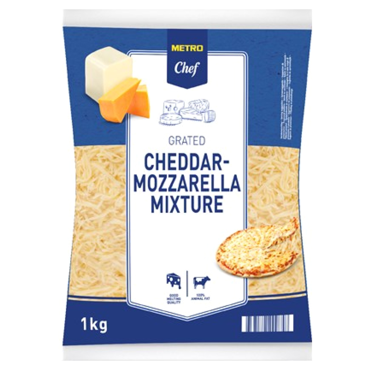 Sýr Cheddar - Mozzarella strouhaný Metro Chef levně | Kupi.cz