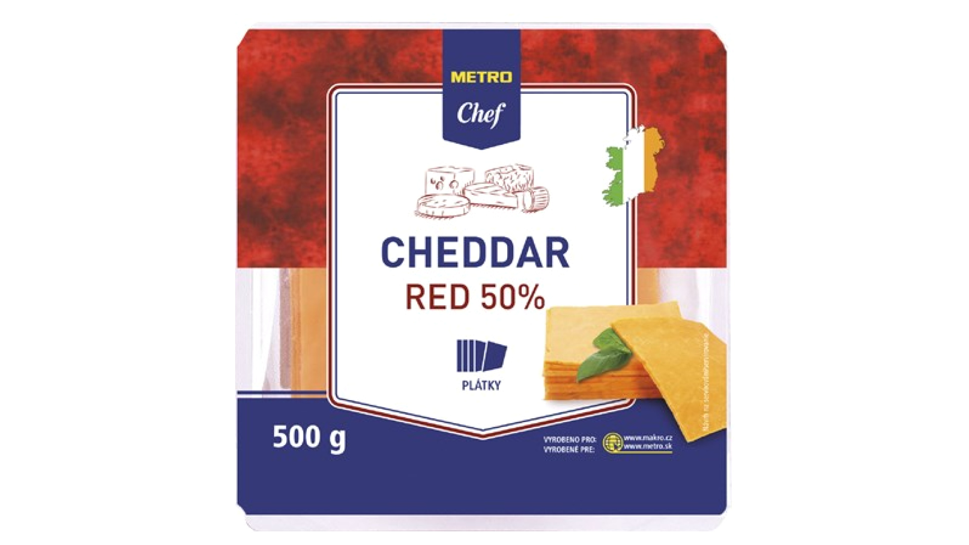 Sýr Cheddar Red 50 % Metro Chef levně | Kupi.cz