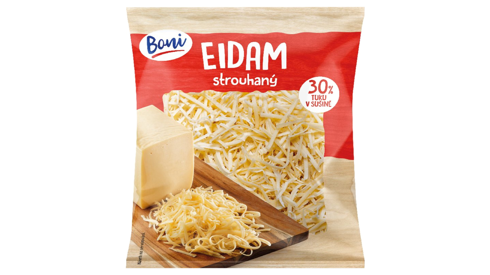 Sýr Eidam 30% strouhaný Boni levně | Kupi.cz