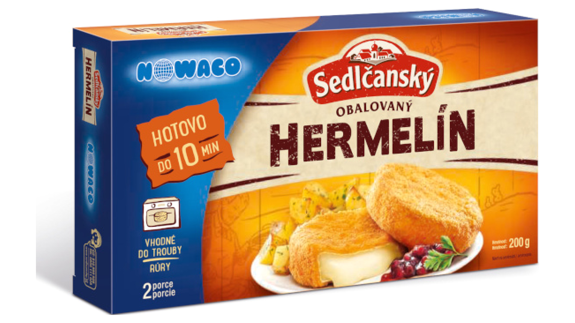 Sýr Hermelín Sedlčanský obalovaný Nowaco levně | Kupi.cz