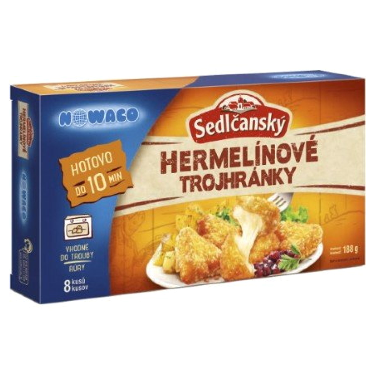 Sýr Hermelín Sedlčanský obalované trojhránky Nowaco levně | Kupi.cz