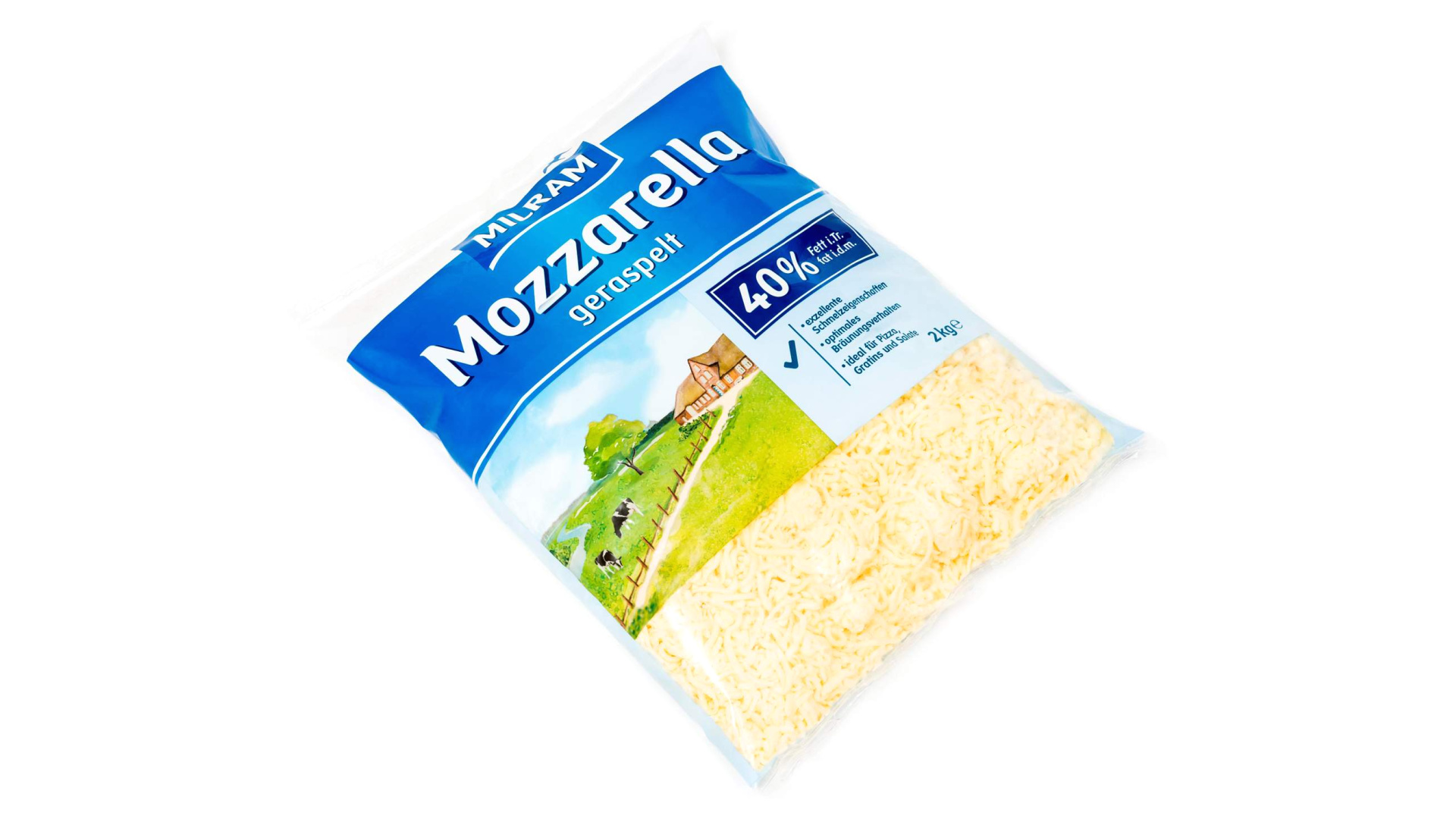 Sýr Mozzarella strouhaná Milram levně | Kupi.cz