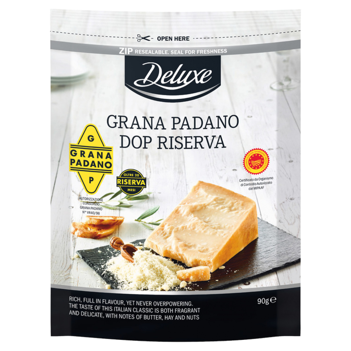 Sýr strouhaný Grana Padano DOP Riserva Deluxe levně | Kupi.cz Sýr strouhaný Grana Padano DOP Riserva Deluxe levně | Kupi.cz