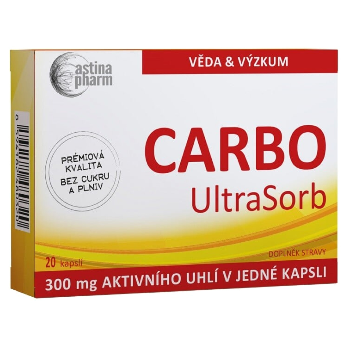 Tablety proti průjmu Carbo UltraSorb Astina Pharm levně | Kupi.cz