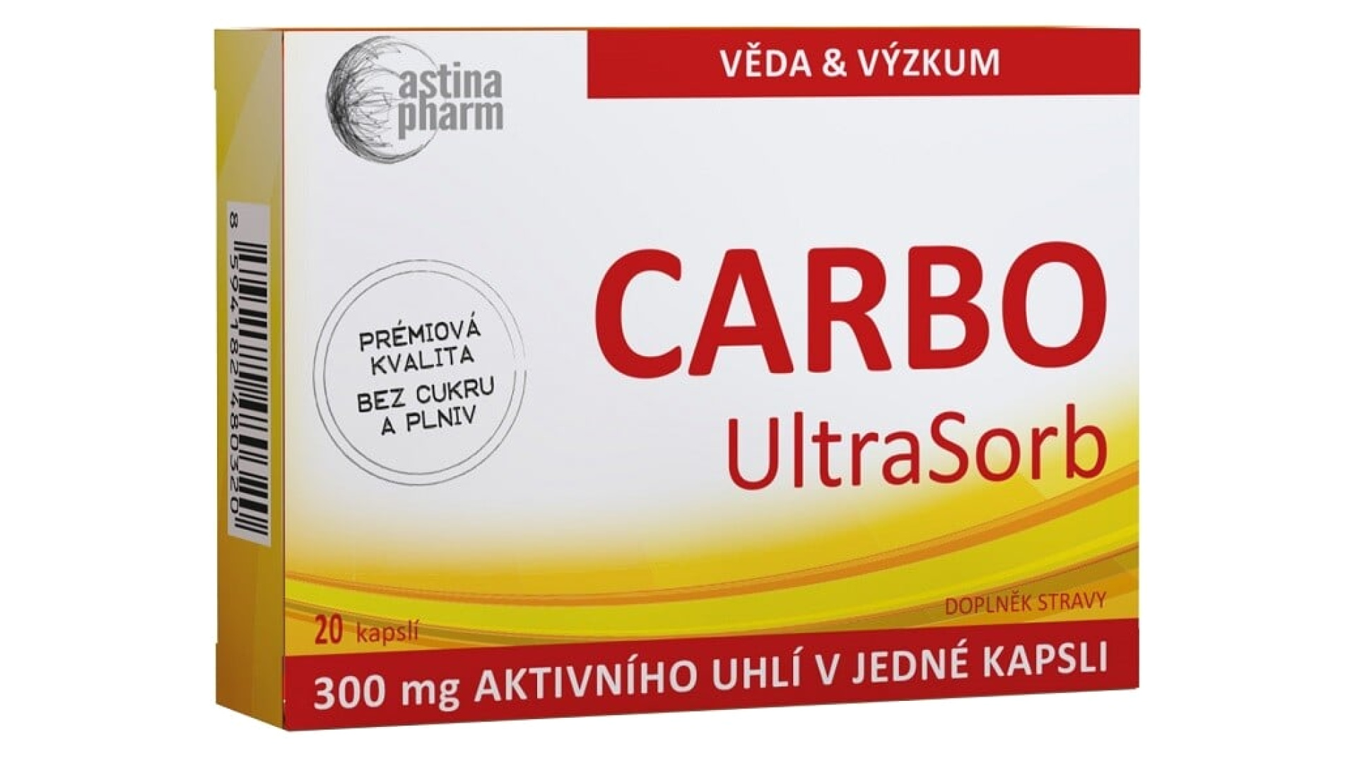 Tablety proti průjmu Carbo UltraSorb Astina Pharm levně | Kupi.cz