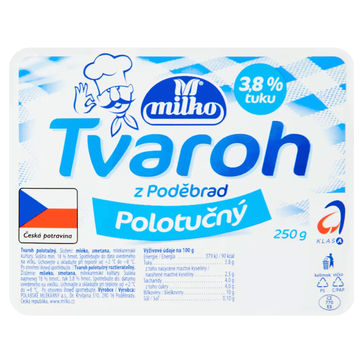 Tvaroh z Poděbrad Milko levně | Kupi.cz