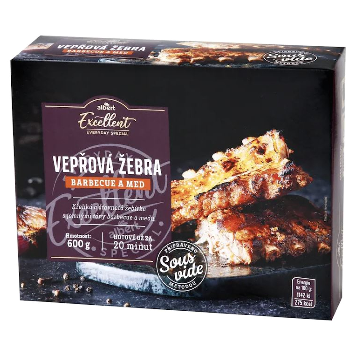 Vepřová žebra Barbecue a med Sous vide Albert Excellent levně | Kupi.cz