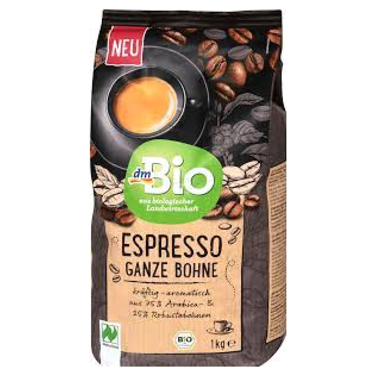 Zrnková káva Espresso dm Bio levně | Kupi.cz