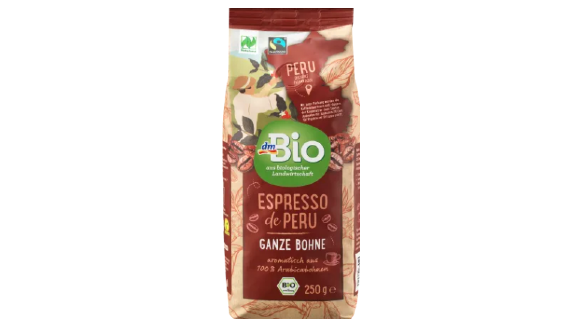 Zrnková káva Espresso Peru dm Bio levně | Kupi.cz