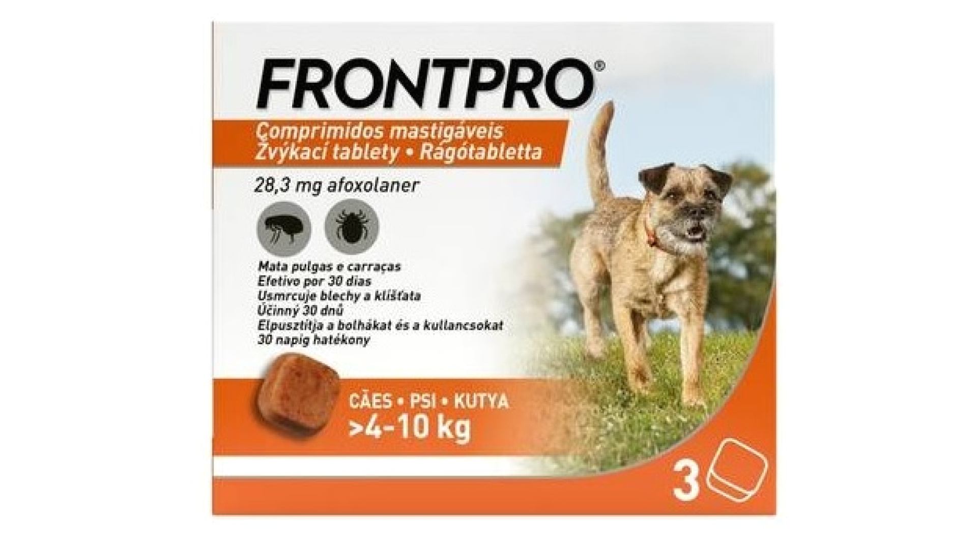 Žvýkací tablety pro psy proti klíšťatům a blechám Frontpro v akci levně ...