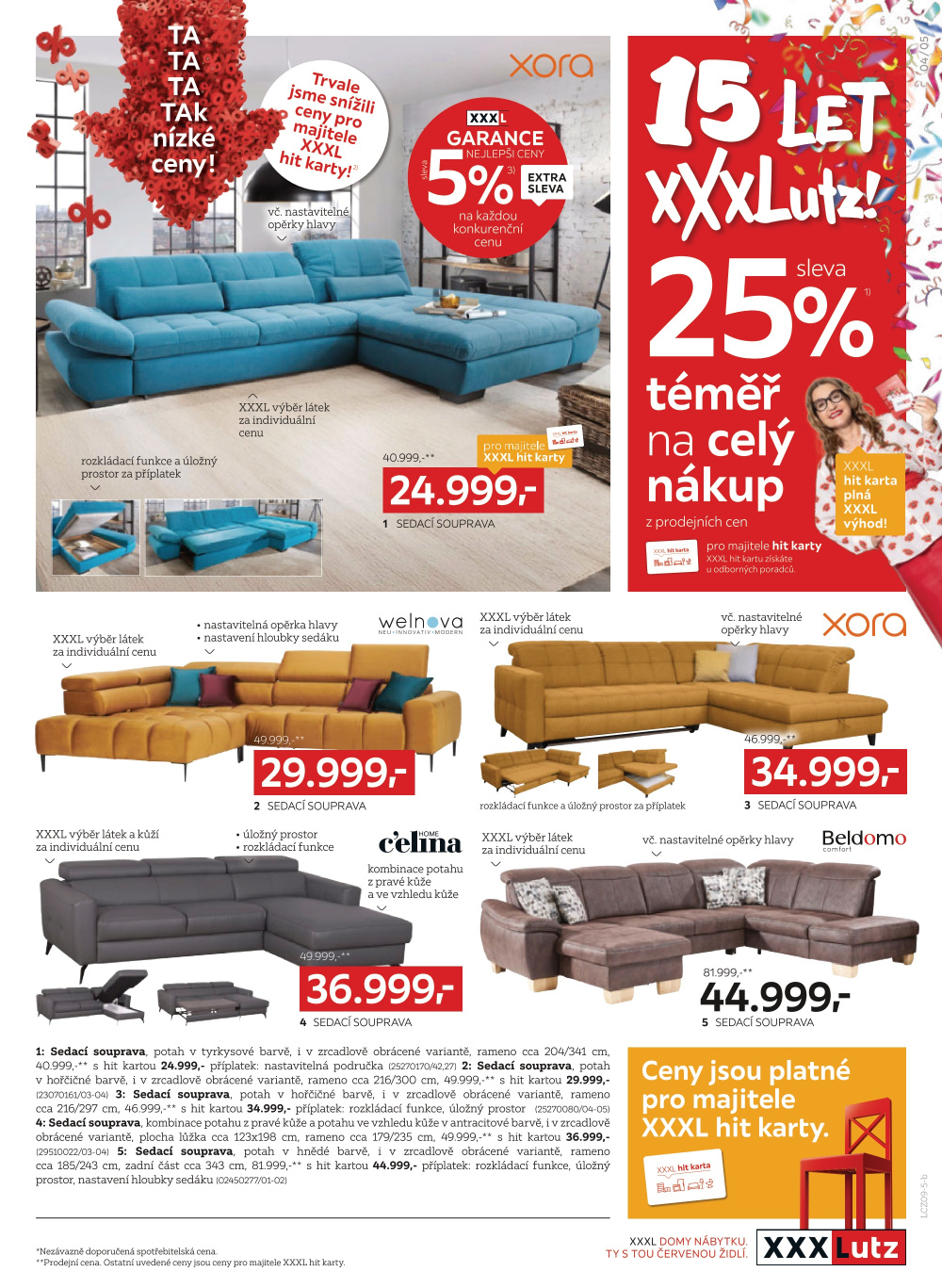 XXXLutz leták - Slavíme 15 let! Finále! od 8. 9. | Kupi.cz