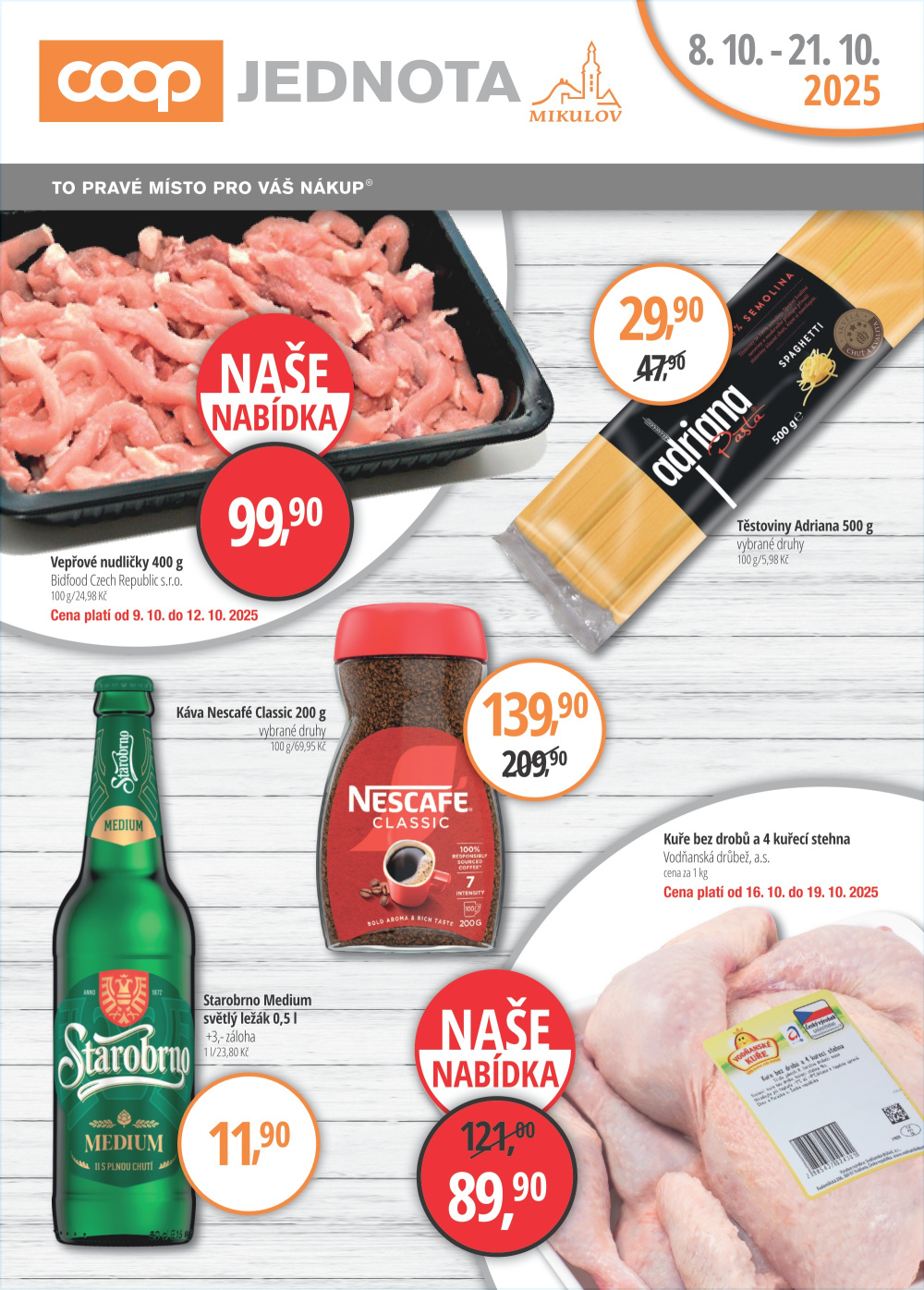 Jednota Mikulov leták od 8. 10. | Kupi.cz