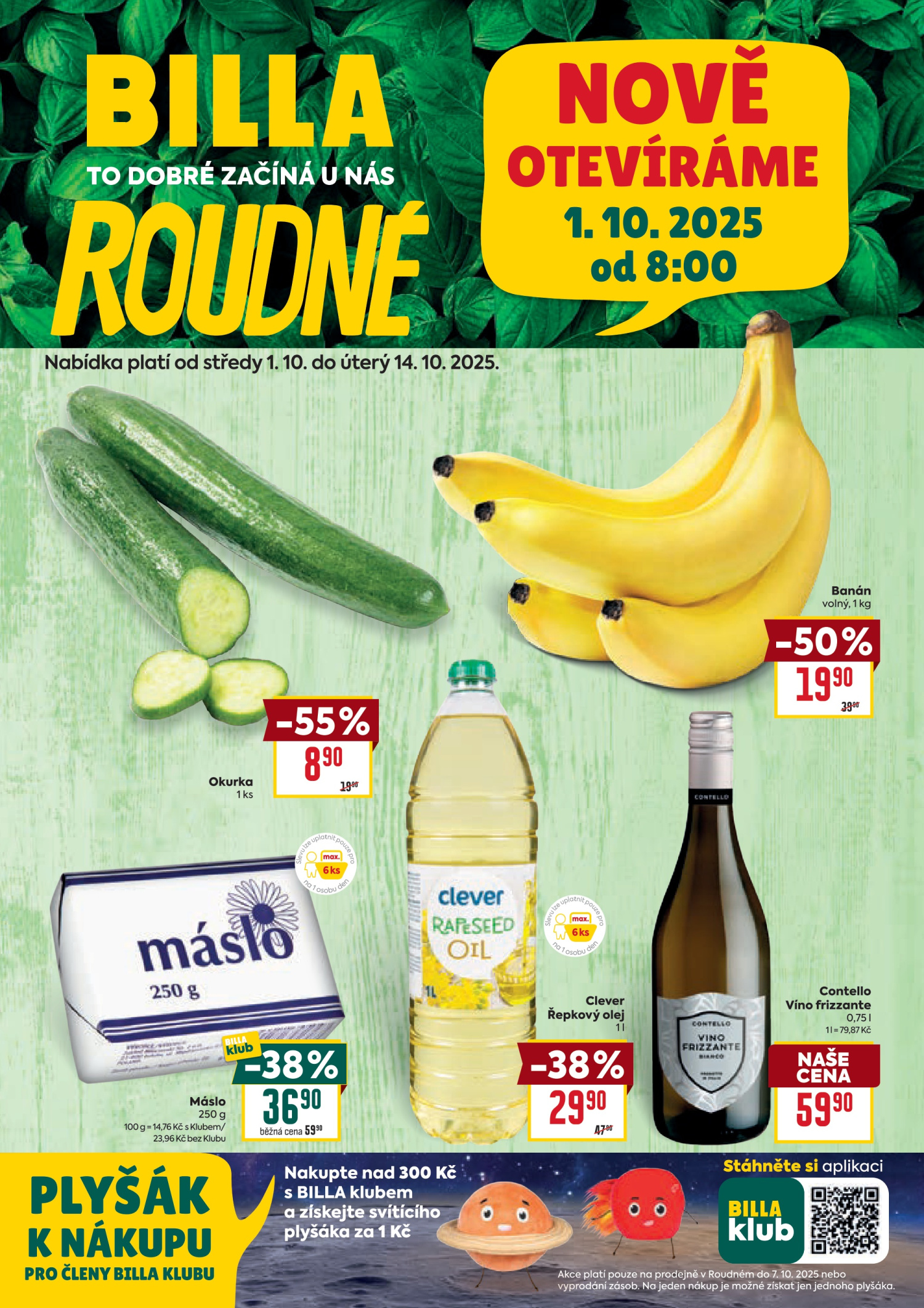 BILLA leták - Roudné, Plavská od 1. 10. | Kupi.cz