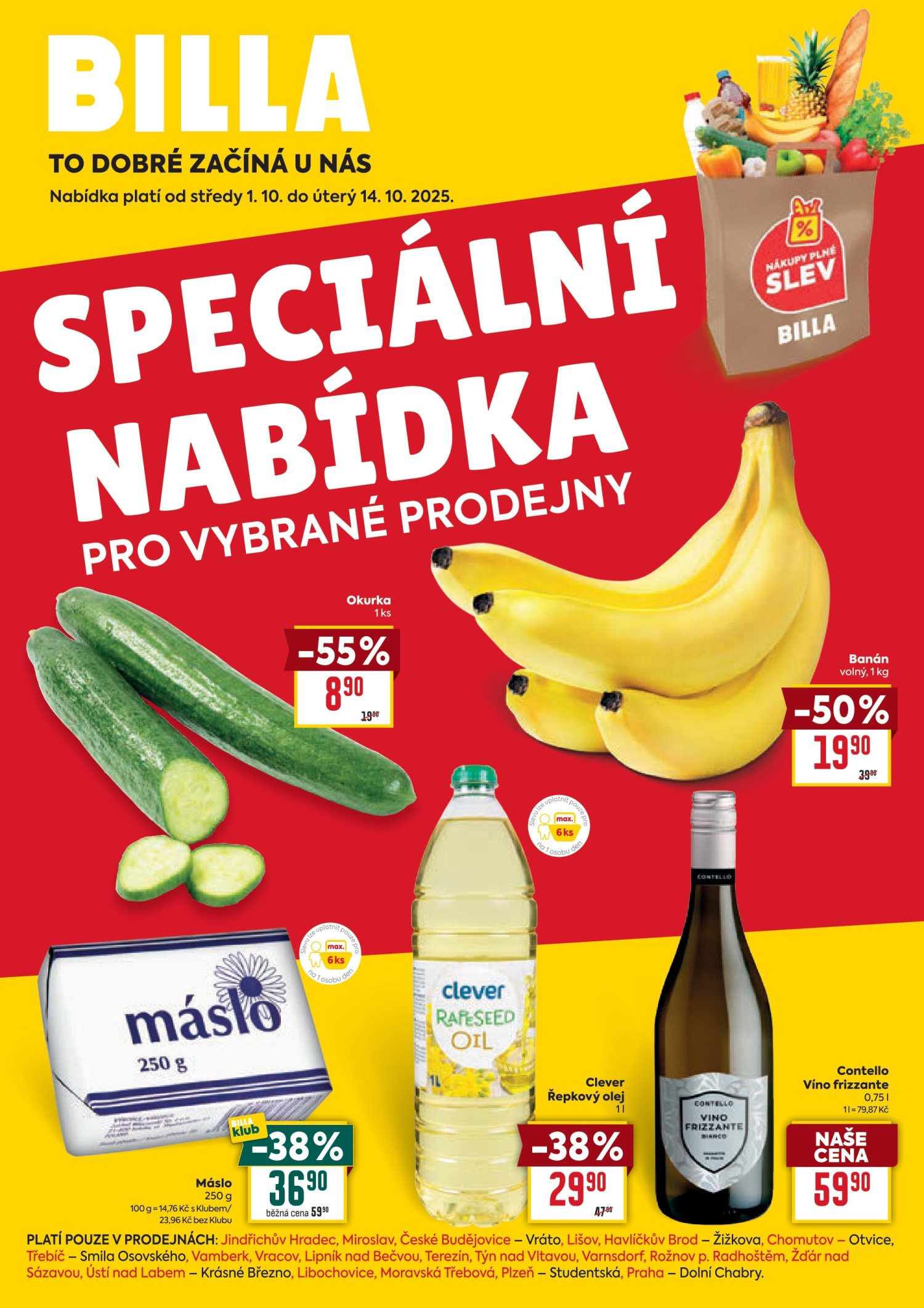 BILLA leták - Speciální nabídka pro vybrané prodejny od 1. 10. | Kupi.cz
