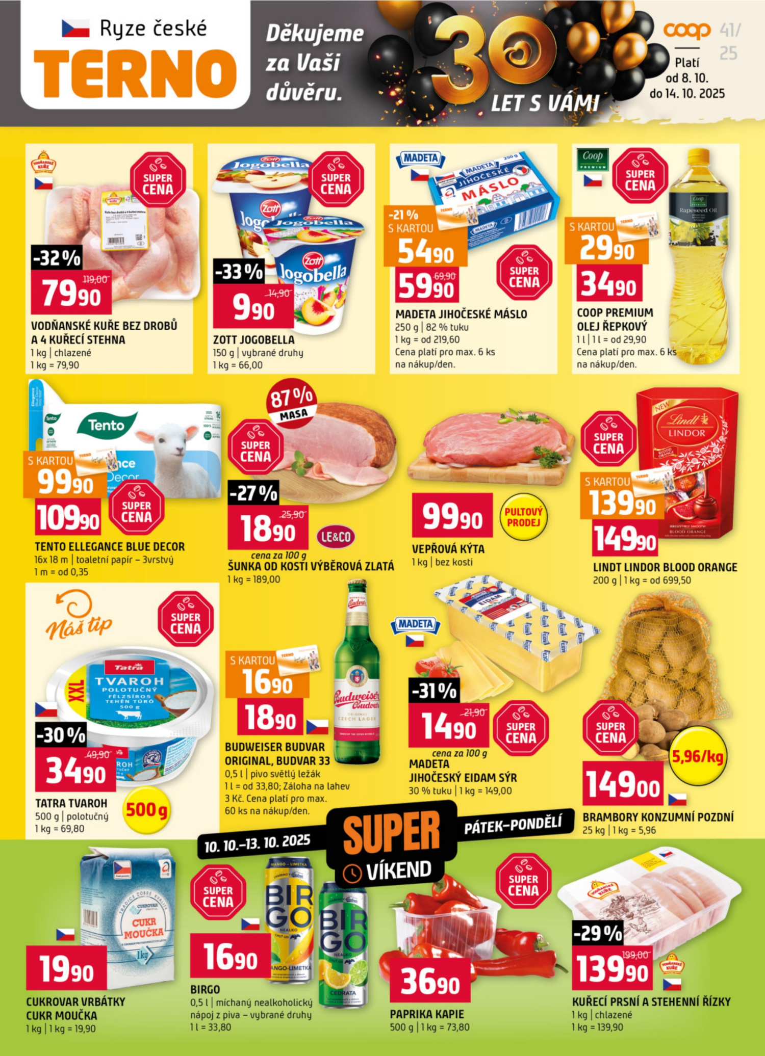 Terno leták - České Budějovice, Týn nad Vltavou, Bechyně, Trhové Sviny ...